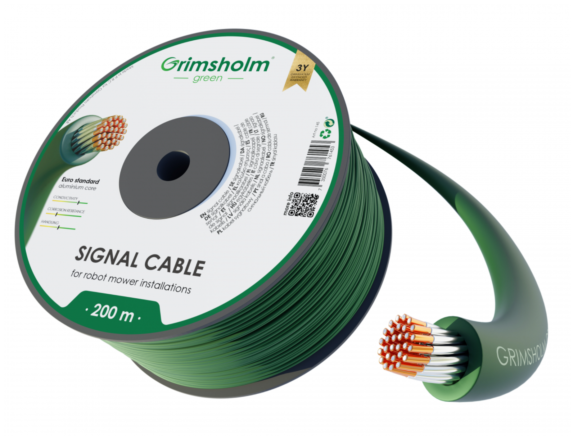 Grimsholm Euro Standard Signalkabel 200m - Tilbehør til ...